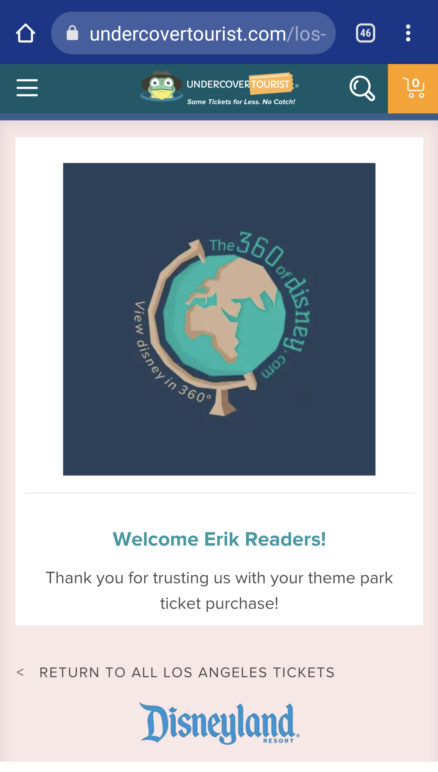 Buying Tickets from Undercover Tourist – The 360 of Disney